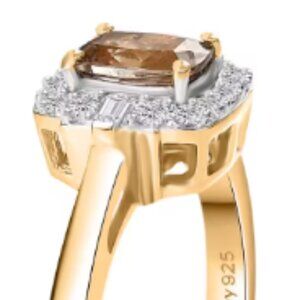 Jewelry | Aaa Turkizite And White Zircon Halo Ring | Poshmark